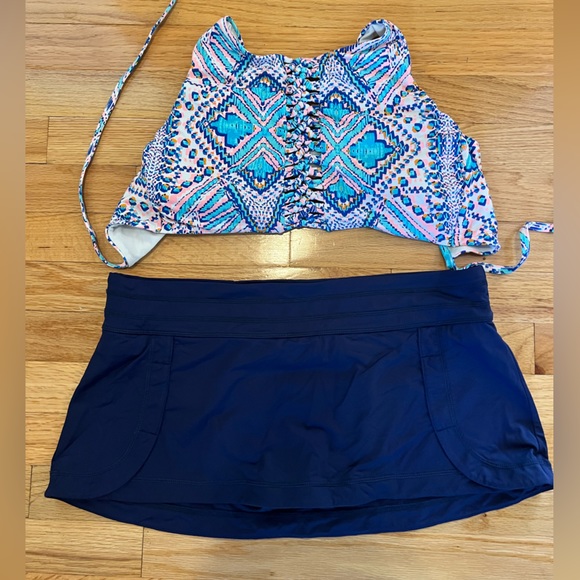 Jag Jeans | Swim | Halter Top Bikini With Skirt Bottoms | Poshmark
